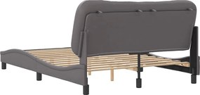 Rám postele bez matrace Hvar šedý 120x200 cm umělá kůže 3207991