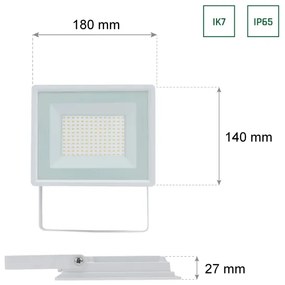 LED Venkovní reflektor NOCTIS LUX 3 LED/50W/230V IP65 bílá