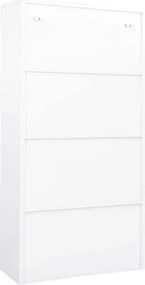 Kancelářská skříň bílá 90 x 40 x 180 cm ocel 335942