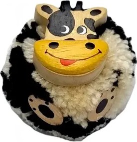 2Kids Toys Dřevěná magnetka velká pompon Kráva