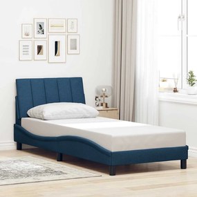 Rám postele bez matrací Hanko modrá 90x200 cm textil 3310439