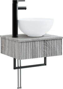Sada koupelnového nábytku 3 ks Šedý Sonoma 33 x 34,5 x 160 cm 3406049