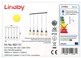 Lindby | Lindby - LED Stmívatelný lustr na lanku BADO 5xLED/5W/230V | LW0848