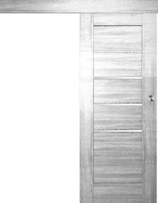 posuvné interiérové dveře na stěnu vasco doors IBIZA model 4 Průchozí rozměr: 70 x 197 cm, Orientace dveří: Levé dveře, Dekor: Dub Aljaška