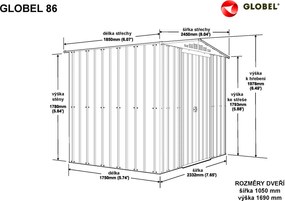 LANIT PLAST, s.r.o. domek GLOBEL 86 ZELENÝ se střešním oknem LG2503