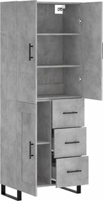 Skříň highboard betonově šedá 69,5x34x180 cm kompozitní dřevo 3196039