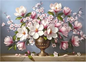 CHERRY PAZZI Puzzle Magnóliová elegance / 1000 dílků / 70 × 50 cm