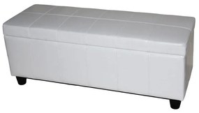 Skladovací lavice Krien 112 x 45 x 45cm - Bílá