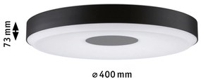 Paulmann 79518 Puric Pane, moderní stropní svítidlo, 23W LED 2700K tříkrokové stmívání, prům. 40cm