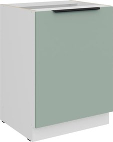 ARIA sb | dolní skříňka 60 D 1F policová | 60 cm | ANTI FINGERPRINT povrch | bílá/aquamarine