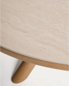 Kulatý zahradní jídelní stůl s keramickou deskou ø 148 cm Mirtia – Kave Home