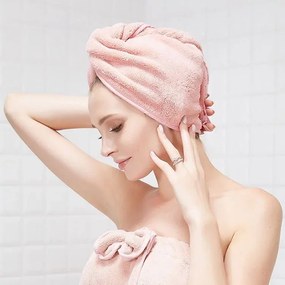 Zaparkorun Rychleschnoucí turban na hlavu pro dospělé - Růžový
