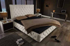 Designová postel Laney Chesterfield 180 x 200 cm přírodní