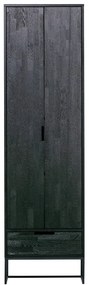 Černá šatní skříň z jasanového dřeva 60x210 cm Silas – WOOOD