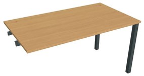 Stůl pracovní řetězící rovný 140 cm - Hobis Uni US 1400 R Dekor stolové desky: buk, Barva nohou: černá