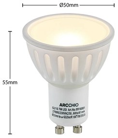 Arcchio GU10 žárovka 100° 7W 3 000K dim sada 3 ks