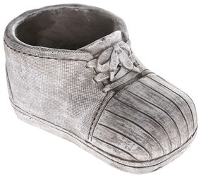 Pietní dekorace Betonový květináč Bota, 20 x 10,5 x 11 cm
