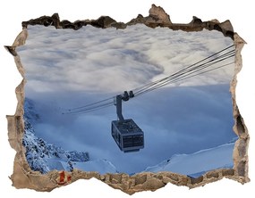 Wallmuralia Díra 3D ve zdi nálepka Kasprov vrch 95x64 cm
