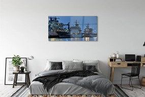 akrylový obraz Lodě mořské oblohy 125x50 cm