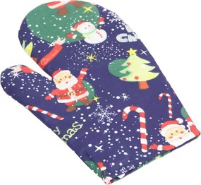 Bellatex Kuchyňská chňapka 28x18 cm Motiv vánoční modrá