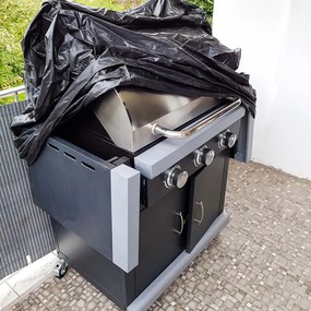 Krycí obal na gril Toboli – 132 × 66 × 109 cm, černá (63484)