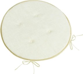 Bellatex Sedák LADA kulatý hladký průměr 40 cm Smetanová