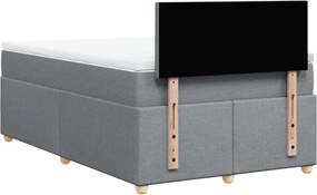 Box spring postel s matrací světle šedá 120 x 200 cm textil 3286640