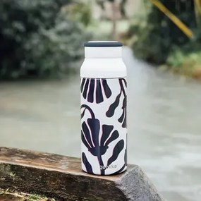 Quokka Echo abstract / Nerezová termoláhev s poutkem / 690 ml