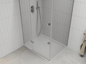Mexen Roma sprchový kout 70 x 90 cm, 6mm čiré sklo, chromový profil + sprchová vanička Slim, 854-070-090-01-00-4010