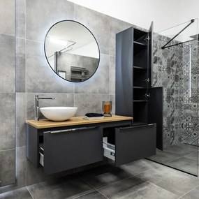 Mereo Mereo, Mailo, koupelnová skříňka 81 cm, černé madlo, Multidecor, CN591SBOPT2