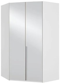 Skříň Moritz - 120/236/120 cm (bílá, zrcadlo)