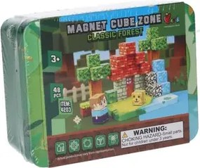 WIKY Stavebnice Magnet Cube Zone - Classic Forest / 48 dílků / Plast /