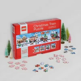 CHRONICLE BOOKS Puzzle LEGO Vánoční vlak / 4x100 dílků / od 7 let