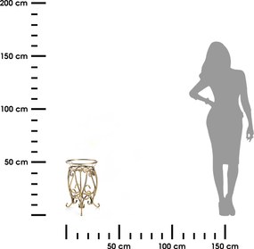 STOJAN NA KVĚTINÁČ FIORINA 44,5X31 CM ZLATÁ