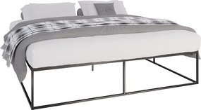 Kovová postel Scala 200x200x46 cm – černá