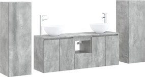 Sada koupelnového nábytku 5 ks Betonově šedá 33 x 34,5 x 100 cm 3405986