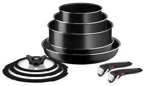 Hliníková sada nádobí 10 ks Ingenio Easy Cook &amp; Clean Black – Tefal