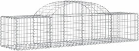 Klenuté gabionové koše 12 ks 200x50x40/60 cm pozinkované železo 3146267