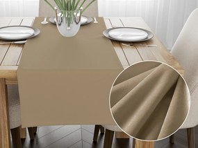 Biante Sametový běhoun na stůl Velvet Premium SVP-026 Kávově béžový 35x140 cm