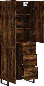 Skříň highboard kouřový dub 69,5 x 34 x 180 cm kompozitní dřevo 3196040