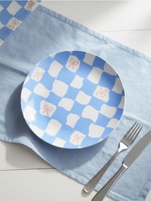 Sinsay - Keramický talíř s motivem mašliček - modrá