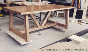 Stará Krása – Ruční výroba Dubové jídelní stoly 76 x 250 x 100
