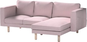 Potah na pohovku IKEA Norsborg 3-místná se šezlongem barva růžová látka pletený vzor