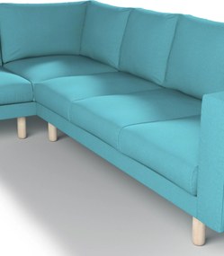 Potah na pohovku IKEA Norsborg rohová 5-místná barva modrá látka pletený vzor