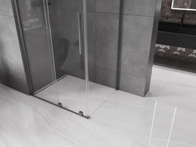 Mexen Velar, sprchový kout s posuvnými dveřmi 90(dveře) x 120(stěna) cm, 8mm čiré sklo, grafitová matná, 871-090-120-01-66