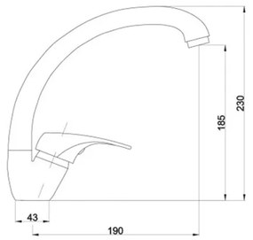 Hydroland Dřezová stojánková páková baterie Nancy