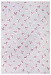 Růžovo-bílý dětský koberec 160x235 cm Hearts – Hanse Home