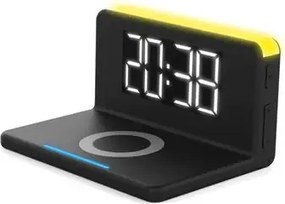 TERRATEC ChargeAir clock! / digitální LCD hodiny / LED osvětlení / nab