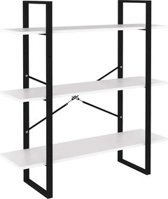 Knihovna s 5 policemi bílá 100 x 30 x 175 cm kompozitní dřevo 3081998