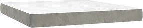 Box spring postel s matrací světle šedá 160x200 cm samet 3137971